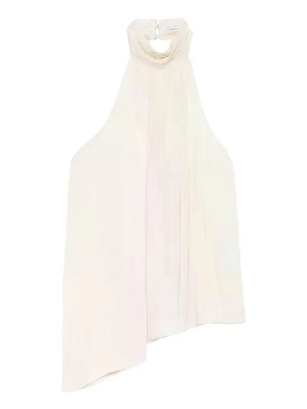 Patrizia Pepe Halterneck Sleeveless Top - Neutrals