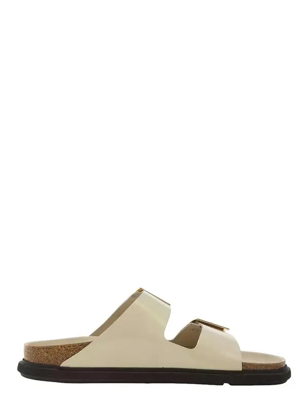 BIRKENSTOCK Arizona Buckle Leather Sandals - Neutrals