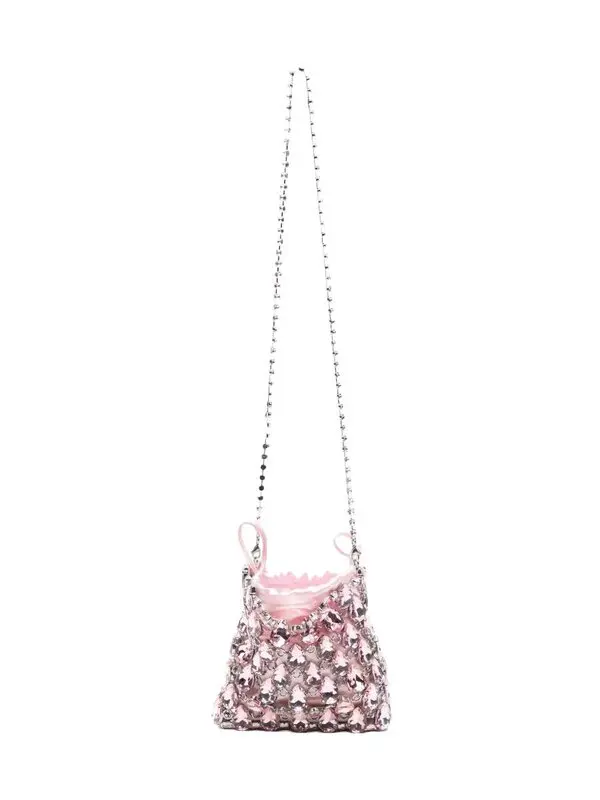 SELF-PORTRAIT Mini Embellished Shoulder Bag - Pink