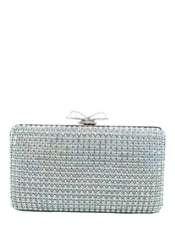 SELF-PORTRAIT Crystal-embellished Clutch - Blue