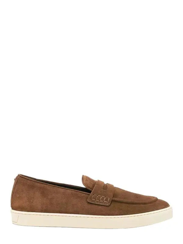 Canali Penny-strap Loafers - Brown