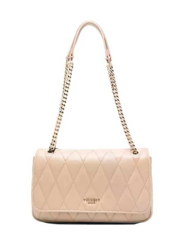 TWINSET Quilted Shoulder Bag With Chain Strap - Neutrals