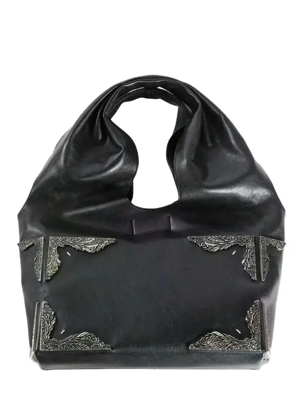 MAISON MARGIELA Embellished Leather Tote Bag - Black