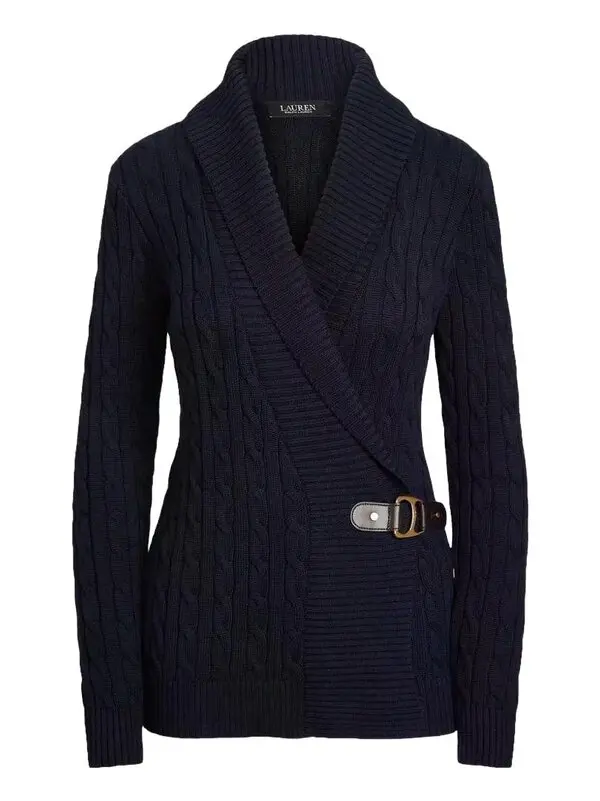 Ralph Lauren Cable-knit Belted Cardigan - Blue