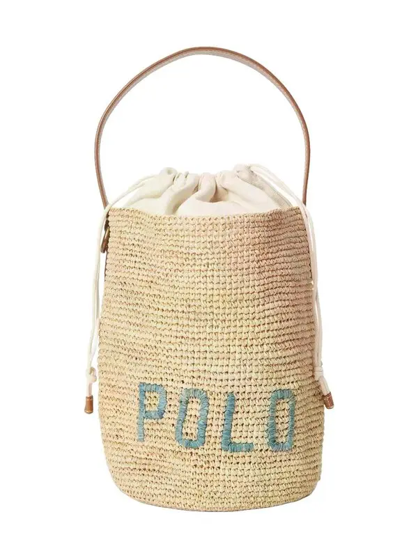 Polo Ralph Lauren Raffia Bucket Bag - Neutrals