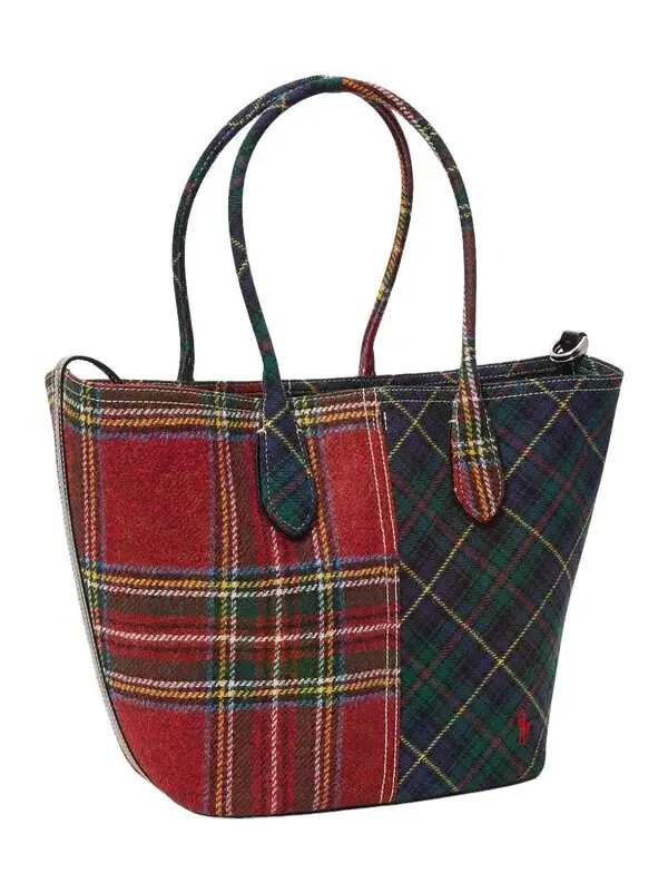Polo Ralph Lauren Tartan Two-tone Tote Bag - Red