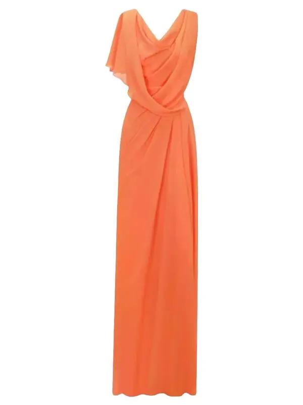 GEMY MAALOUF V-back Maxi Dress - Orange