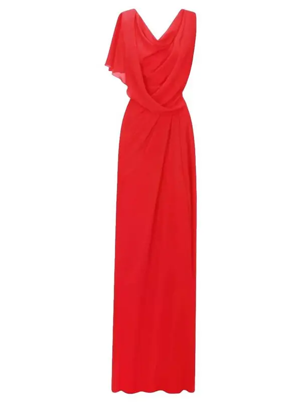 GEMY MAALOUF V-back Maxi Dress - Red