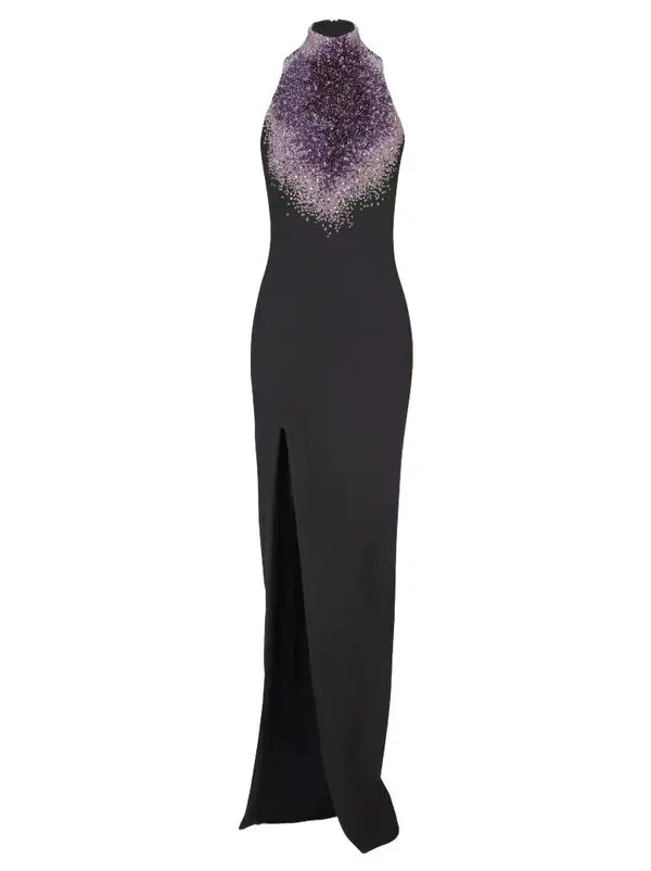 Balmain Halterneck Maxi Dress - Black