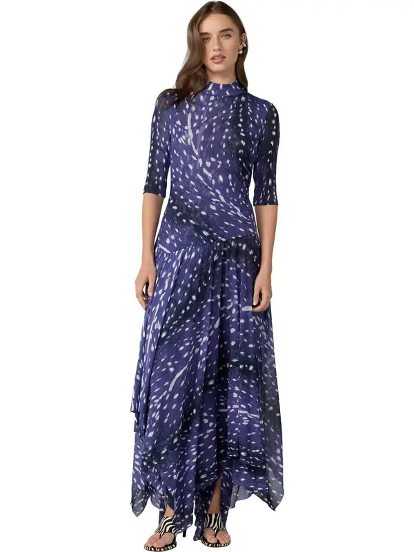 Diane Von Furstenberg Margot Maxi Dress - Fawn Navy