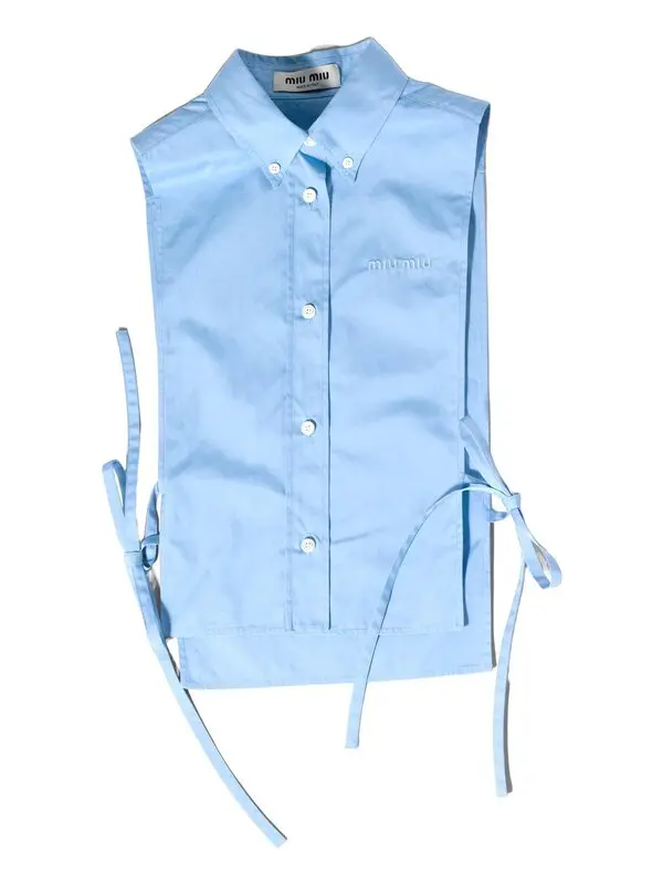 Miu Miu Poplin Shirt - Light Blue