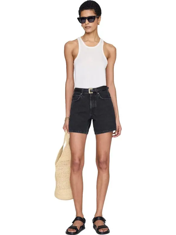 ANINE BING Delaney Denim Short - Vintage Black