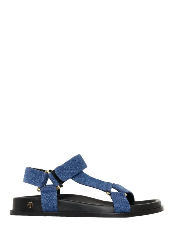 ANINE BING Jess Denim Sandals - Clean Indigo