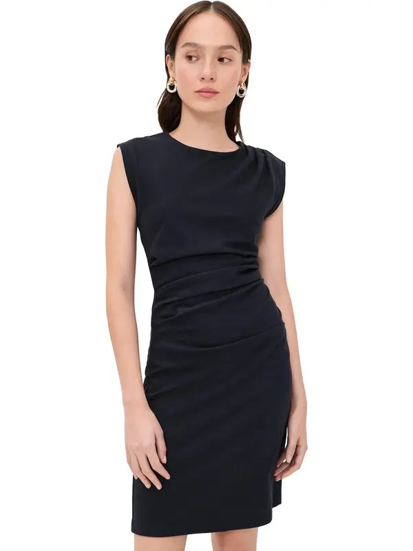 Vince Twisted Drape Jersey Dress - Eclipse