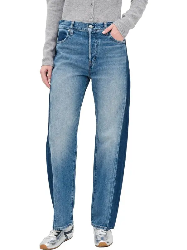 Madewell Pieced Barrel-leg Jeans - Linden Wash