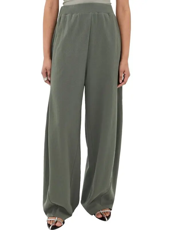 Tibi French Terry Sweatpants - Olive