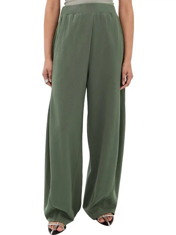 Tibi French Terry Sweatpants - Olive
