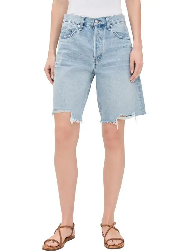 Madewell The Essex Long Baggy Denim Shorts - Londe Wash