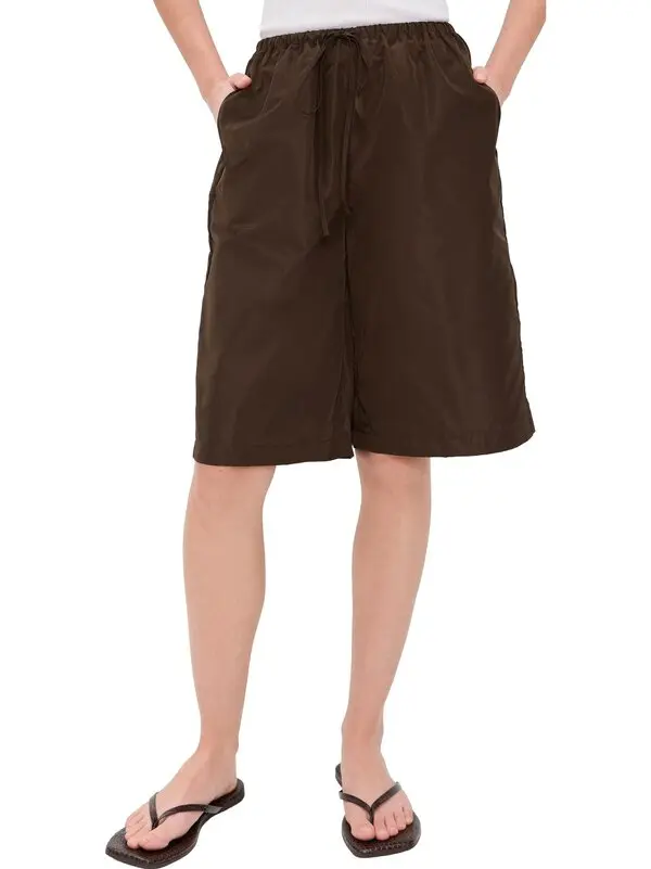 Staud Mateo Bermuda Shorts - Earth