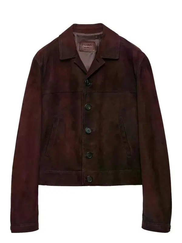 Prada Suede Shirt Jacket - Red