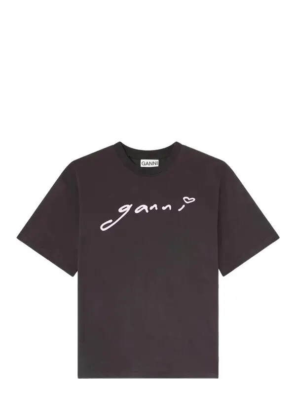 GANNI Signature T-shirt - Grey