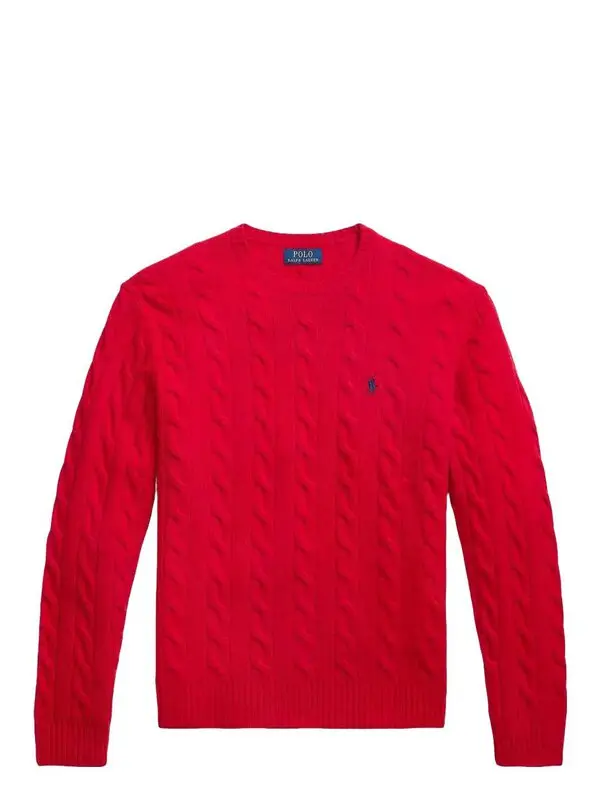 Polo Ralph Lauren Cable-knit Crew-neck Sweater - Red