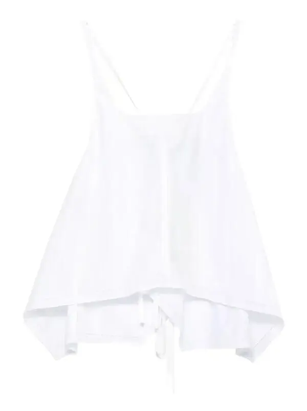 LOW CLASSIC Flared Sleeveless Top - White