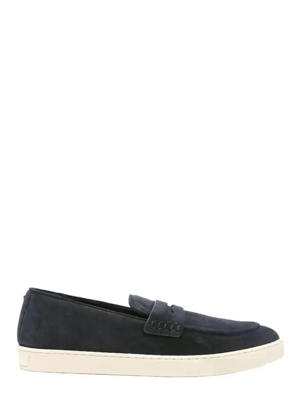 Canali Penny-strap Loafers - Blue