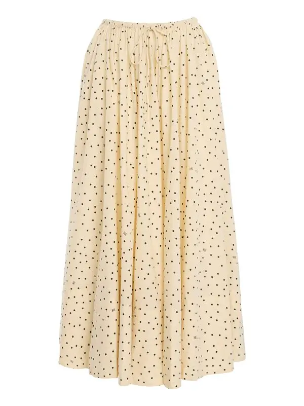 BY MALENE BIRGER Pheo Polka-dot Midi Skirt - Black,white