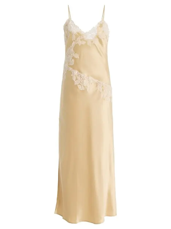BY MALENE BIRGER Vera Lace-detailed Slip Midi Dress - Green