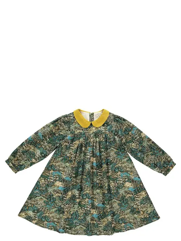 BEBE ORGANIC Nola Printed Dress - Dark Green