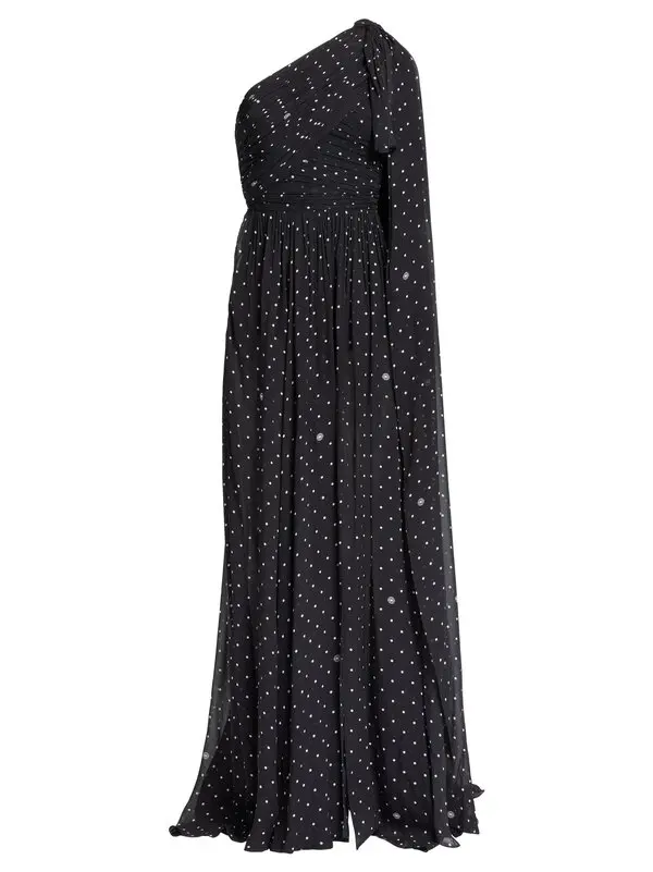 Elie Saab Printed Chiffon Long Dress - Multi