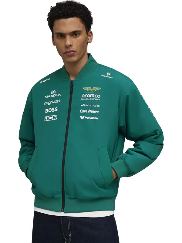 PUMA X Aston Martin Aramco F1 Team Replica Bomber Jacket - Green