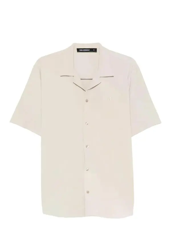 Karl Lagerfeld Buttoned Short-sleeves Shirt - Neutrals