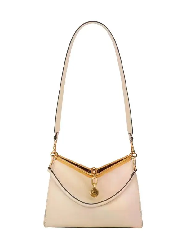 Etro Vela Leather Shoulder Bag - Neutrals