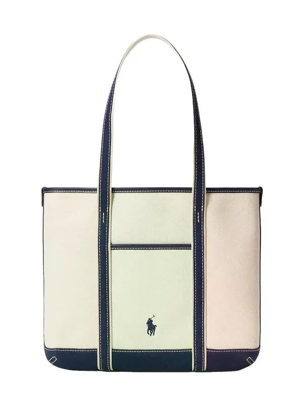 Polo Ralph Lauren Leather-trim Tote Bag - Neutrals