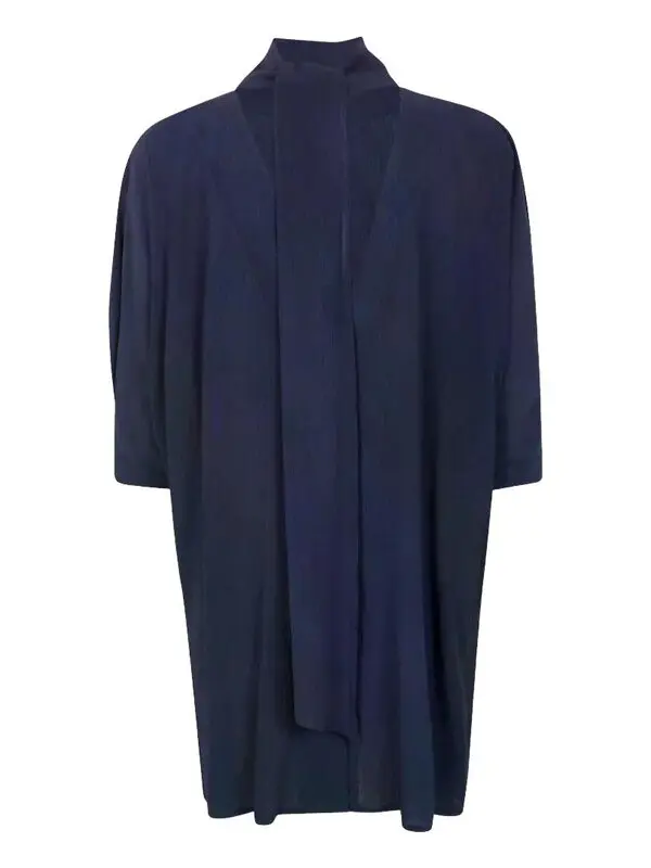 GENTRYPORTOFINO Scarf-neck Cardigan - Blue
