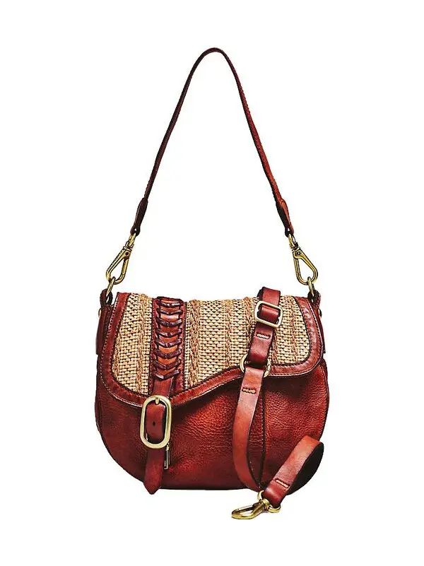 CAMPOMAGGI Gioachina Shoulder Bag - White/cognac