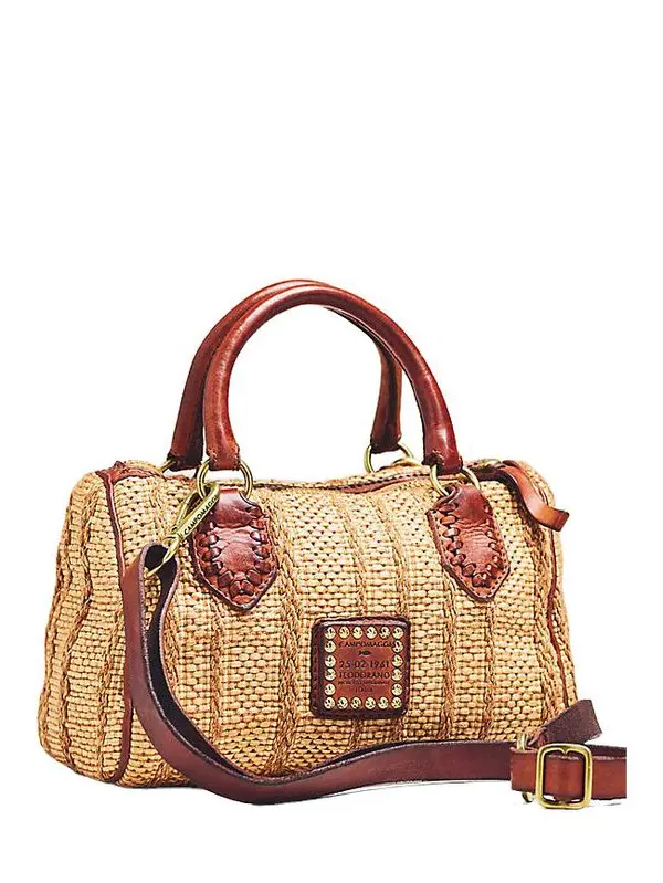 CAMPOMAGGI Riccarda Bowling Bag - White/cognac
