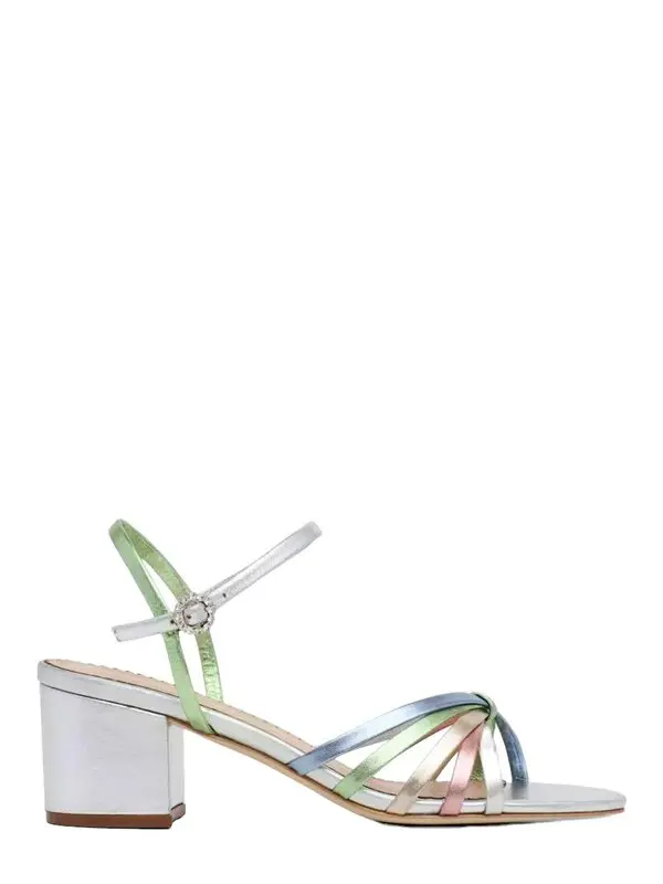 Cinq À Sept Nicole Block-heel Sandals - Silver