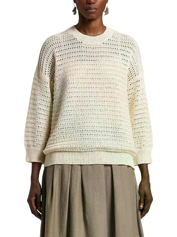 Peserico Open-knit Jumper - Neutrals