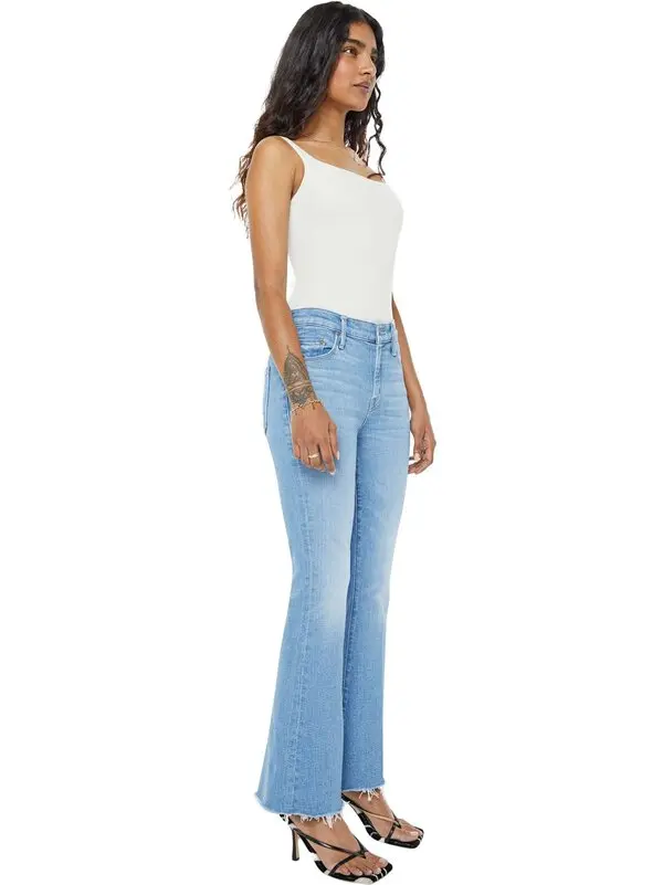 MOTHER Petite Lil Weekender Fray Jeans - Light Blue