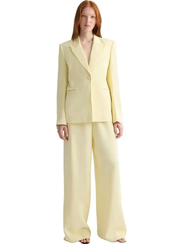 TWP Coated Viscose Linen Blazer - Flan