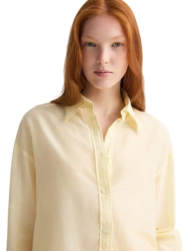 TWP Cotton Silk Organza Big Joe Shirt - Flan