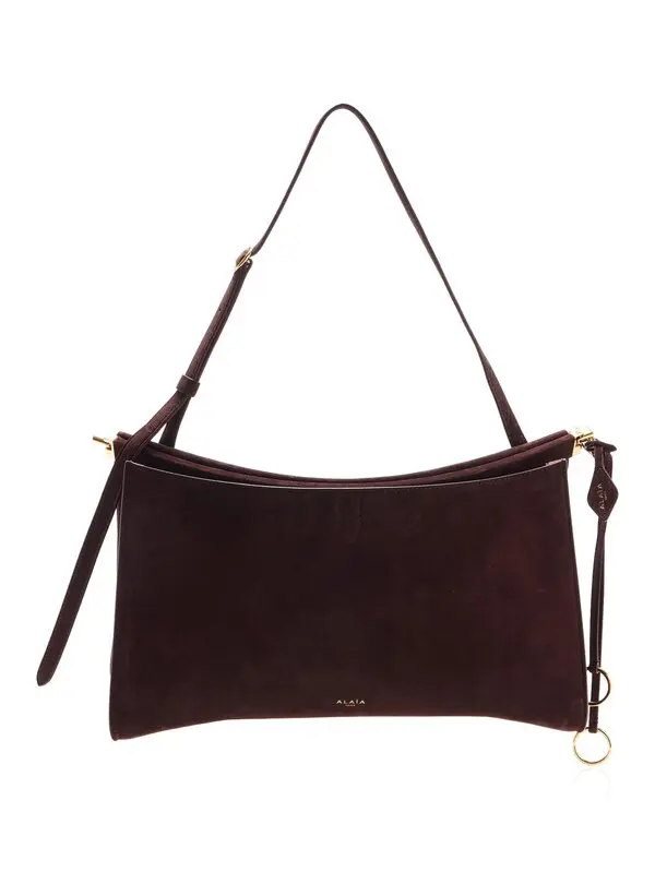 Alaïa Le Click Pocket 35 Suede Bag - Burgundy
