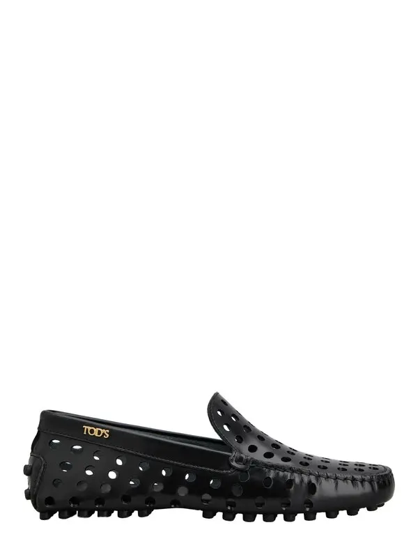 TOD'S Gommino Leather Loafers - Black