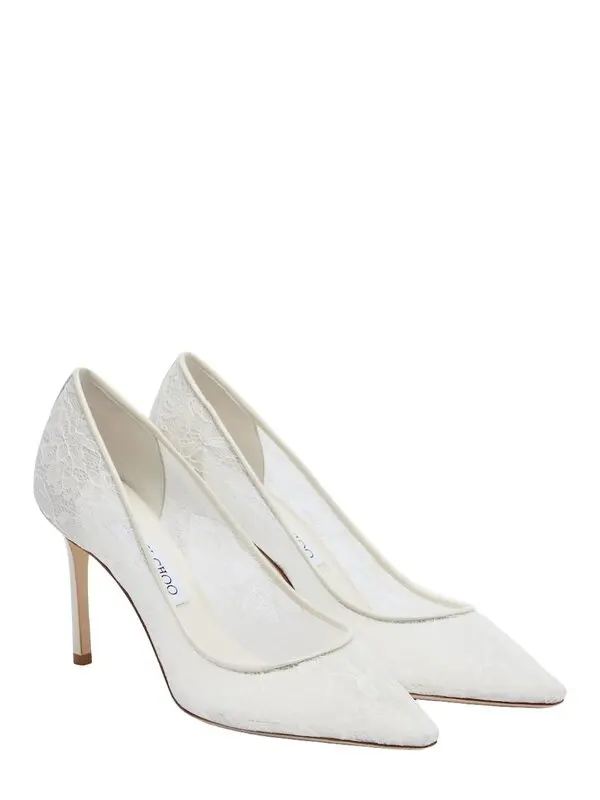 JIMMY CHOO Romy Lace Pumps - White