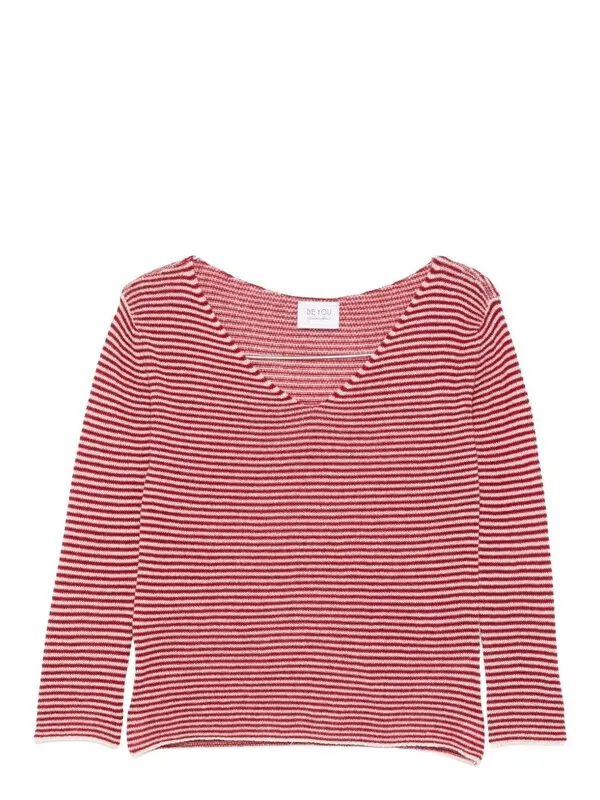 BEYOU V-necked Cashmere Sweater - White