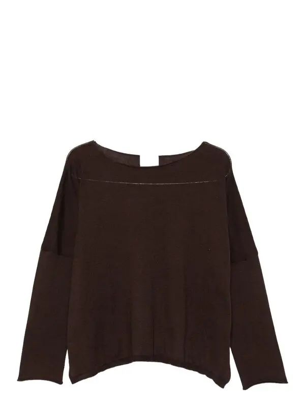 BEYOU Cashmere And Cotton Blend Sweater - Brown