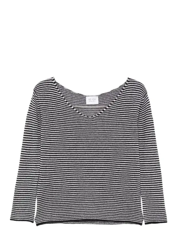 BEYOU Cashmere V-neck Sweater - Black